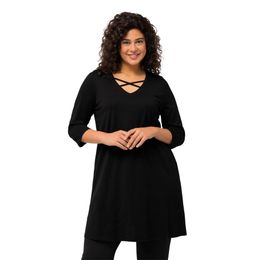 Ulla Popken Longshirt in schwarz | Gr.: 50-52