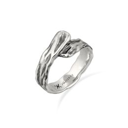 Kuzzoi Ring 925 Sterling Silber in Grau | Gr.: 60