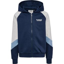 Hummel Rei&szlig;verschluss Kapuzenpullover Hmljr Loose Kinder in DRESS BLUES/FADED DENIM | Gr.: 122/128