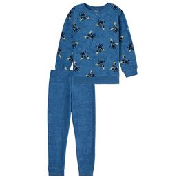 Schiesser Pyjama Boys World in Blau | Gr.: 128