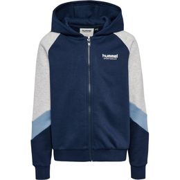 Hummel Kinder Trainingsjacke "Loose Blocked Zip Hoodie" in Blau | Gr.: 46-52