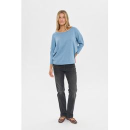 Saint Tropez Strickpullover A2561, Casual fit in Blue Shadow Melange | Gr.: XL