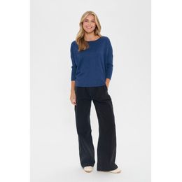 Saint Tropez Strickpullover A2561, Casual fit in Pageant Blue Melange | Gr.: M