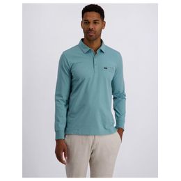 Pierre Cardin Langarm-Poloshirts in Mineral Blue | Gr.: L