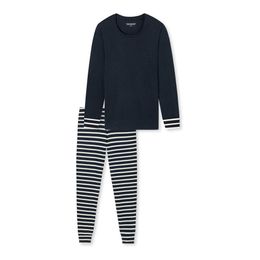 Schiesser Pyjama Casual Essentials in nachtblau | Gr.: 48