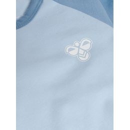 Hummel Druckknopf Strampler Raglan&auml;rmel Hmlmini Kinder in FADED DENIM | Gr.: 68