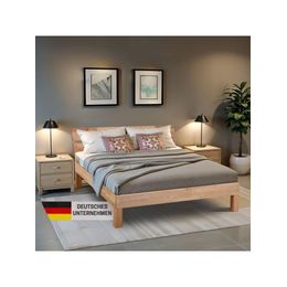 Coemo Bett Massivholz Leah in Buche natur | Gr.: 100x200 cm