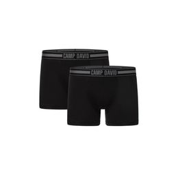 CAMP DAVID Boxershorts 2er Pack casual in Schwarz | Gr.: L