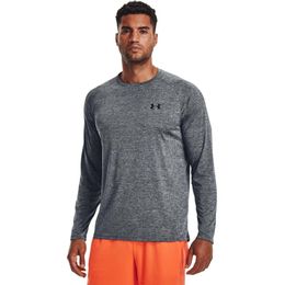 Under Armour Longsleeve "UA Tech Langarm-Shirt" in Grau | Gr.: L