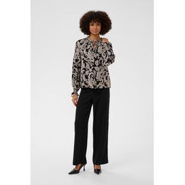 Cream Langarm-Bluse CRLucy Regular fit in Pitch Black Paisley | Gr.: 40