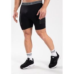 Gorilla Wear Norton Nahtlose Kurze Strumpfhose &ndash; Schwarz | Gr.: XXL