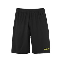 Uhlsport Shorts CENTER BASIC - OHNE INNENSLIP in schwarz/fluo gelb | Gr.: S