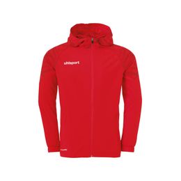 Uhlsport Kapuzenjacke GOAL 25 EVO WOVEN HOOD JACKET in rot/wei&szlig; | Gr.: 164