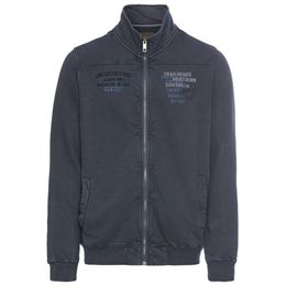 MAN'S WORLD Man's World Sweatjacke in blau gewaschen | Gr.: 4XL