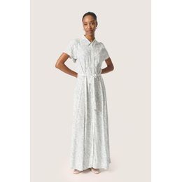 Soaked in Luxury Kleid SLArjana Feminine Form in Silver Blue Stroke Print | Gr.: XS