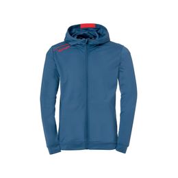 Kempa Trainingsjacke PLAYER HOOD JACKET in ice grau/fluo rot | Gr.: 128