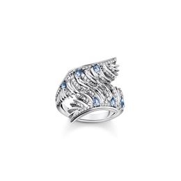 Thomas Sabo Ring Ph&ouml;nix-Fl&uuml;gel Mit Blauen Steinen in silber, blau, wei&szlig; | Gr.: 54