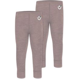 Normani Outdoor Sports 2er Pack Baby Merino Hose Leggings &bdquo;Tutira" in Rosa | Gr.: 74