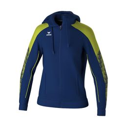 Erima Damen Trainingsjacke Mit Kapuze in new navy/lime | Gr.: 36