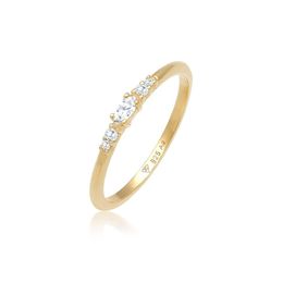 Elli Ring 925 Sterling Silber Verlobungsring in Gold | Gr.: 54