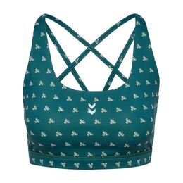 Hummel Sport-BH "Hiit Aop Impact Strap Bra" in Gr&uuml;n | Gr.: XS