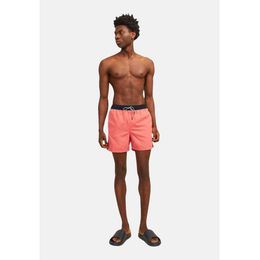 Jack & Jones Jack & Jones Bade-Shorts 'Fiji Black Tape' in rosa | Gr.: M