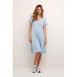 Kaffe Kleid KAmolly Regular fit in Blue / Chalk Flower Print | Gr.: S