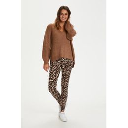 Kaffe Leggings KApappi Slim fit in Brown Leo Print | Gr.: S
