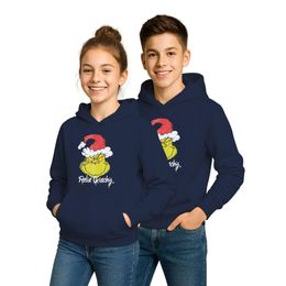 The Grinch Hoodie Kapuzenpullover Sweatshirt Pullover mit Kapuze in blau | Gr.: 122/128