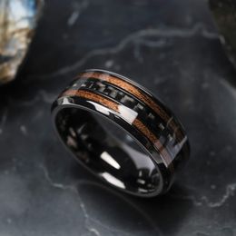 Holzkern Cartesian Ring Carbon und Walnuss
