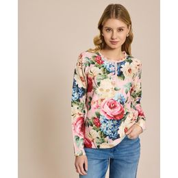 Lola Paltinger Pullover bedruckt mit Spitze