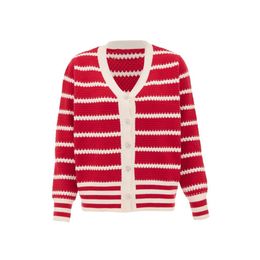 Sanika Knit Cardigan female Red, White size XS/S