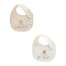 next Bib 'I Love My Mummy/Daddy' kids Beige, White size One Size