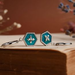 Holzkern Earrings Damen Silber und Perlmutt