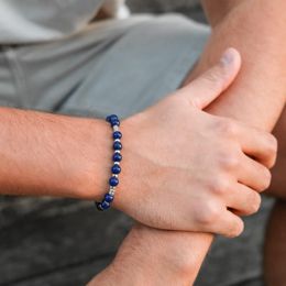 Holzkern Armb&auml;nder Herren Lapislazuli und Lapislazuli