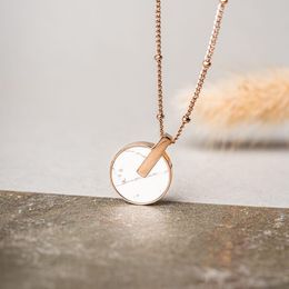 Holzkern Necklaces Women Ros&eacute; und Wei&szlig;er Marmor