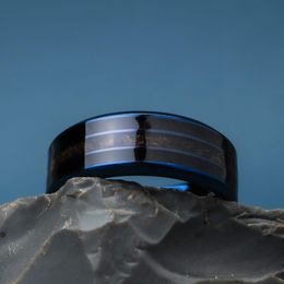Holzkern Cartesian Ring Blau und Ahorn