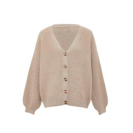 Poomi Knit Cardigan female Beige size XL/XXL