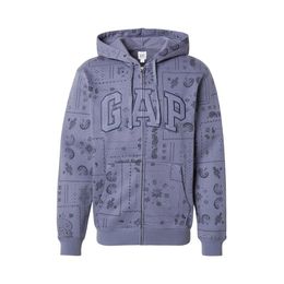 GAP Zip-Up Hoodie 'HERITAGE' male Blue size L