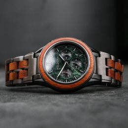 Holzkern Holzuhr Cosmic (Koa/Marmor), Herren, Naturholz