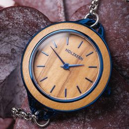 Holzkern Holzuhr Feeling (Olive/Olive), Damen, Naturholz