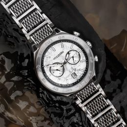 Wasserfeste Herrenuhr Elqui aus silber Edelstahl von Holzkern