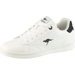Damen Sneaker aus Leder-Imitat, von Kangaroos wei&szlig;-marine, Gr&ouml;&szlig;e 37