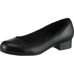 Damen Pumps aus Leder-Imitat, Weite F schwarz, Gr&ouml;&szlig;e 39
