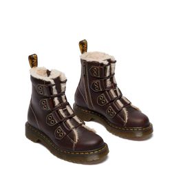 Dr. Martens 1460 LTT FL - Dark Brown Grizzly Bikerboot braun in EU36 41417200 Dark Brown Grizzly