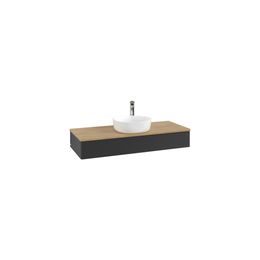 Villeroy & Boch V&B Waschtischunterschrank mit Frontstruktur Antao 120x19x50cm, HL, WBP hon. Oa, bla m Lac ; Villeroy & Boch (K10151PD)