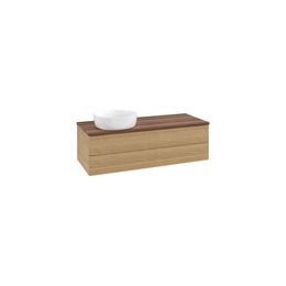 Villeroy & Boch V&B Waschtischunterschrank mit Frontstruktur, mit Beleuchtung Antao 120x36x50cm, WBP-farbe w. wal, honey oak ; Villeroy & Boch (L22112HN)