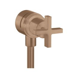 Hansgrohe Absperrventil Axor Citterio Stop m R&uuml;ckflussverh., Kreuz, brush. red gold (39883310)