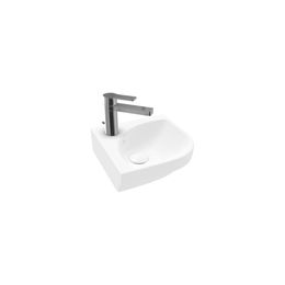 Villeroy & Boch V&B Eck-Handwaschbecken Subway 3.0 32cm Schenk, eck., m HL/o &Uuml;L, st. wh. C+ ; Villeroy & Boch (437146RW)