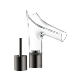 Hansgrohe 2-Loch-Waschtischarmatur Axor Starck V 110 m Ablaufgarnitur, polished black chrome (12115330)
